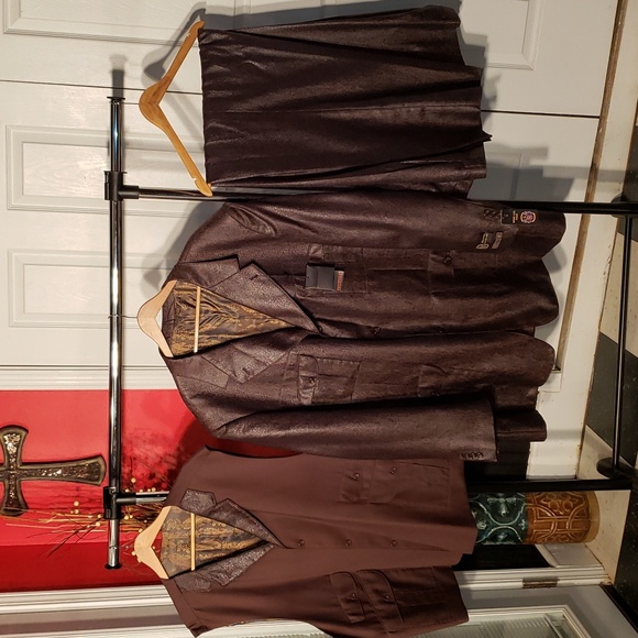 mecca | Suits & Blazers | New 3pc Mecca Mens Reptile Print Pattern ...